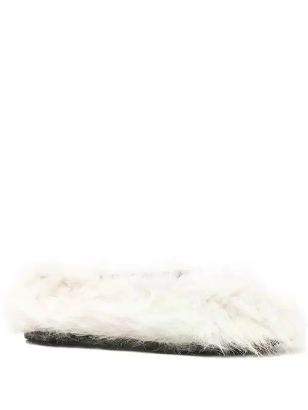 Moschino Faux-fur Ballerinas - White