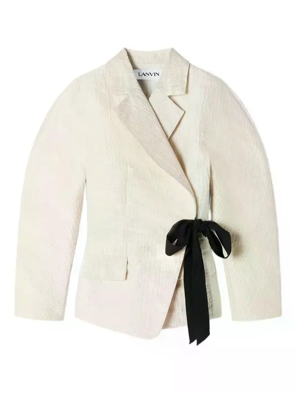 LANVIN Flap-pocket Blazer With Tie Detail