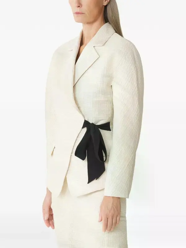 LANVIN Flap-pocket Blazer With Tie Detail