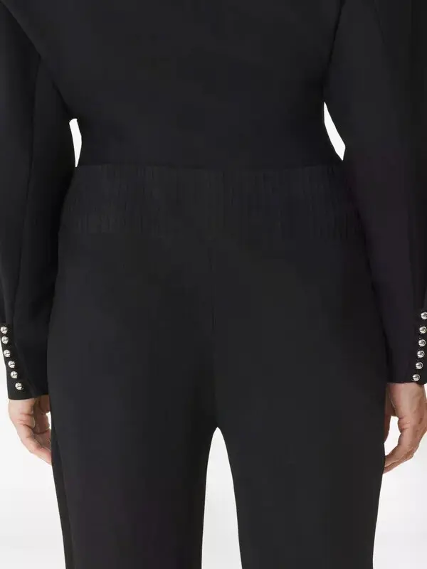 LANVIN Ribbed-waistband Trousers - Black
