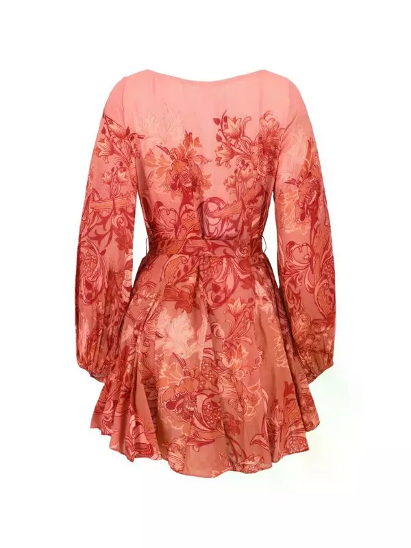 Hemant & Nandita Floral Print Mini Cocktail Dress
