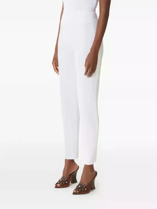 LANVIN Ribbed-waistband Trousers - White