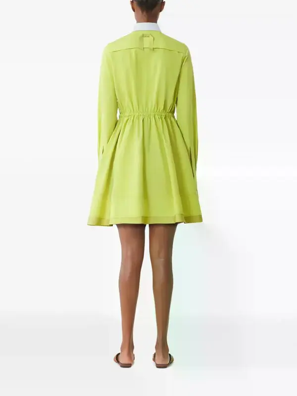 LANVIN Collared Buttoned Mini Dress - Green