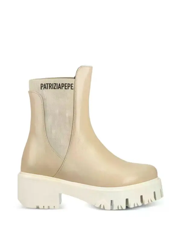 Patrizia Pepe Logo-print Ankle Boots
