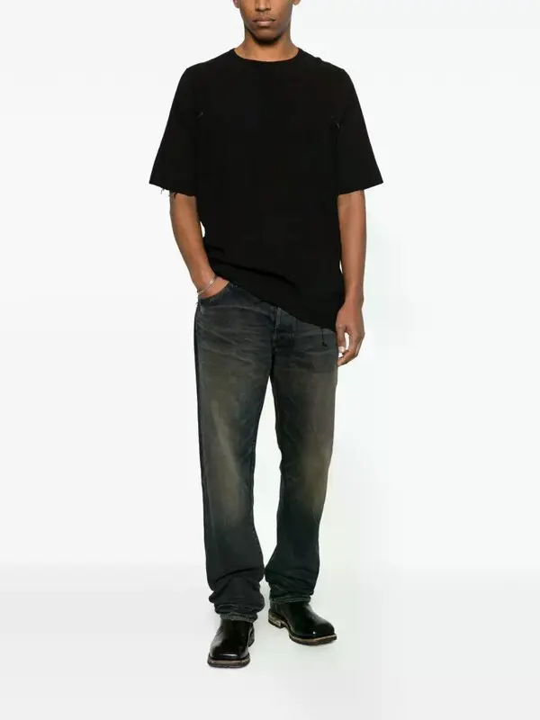 ISAAC SELLAM EXPERIENCE Frayed T-shirt - Black