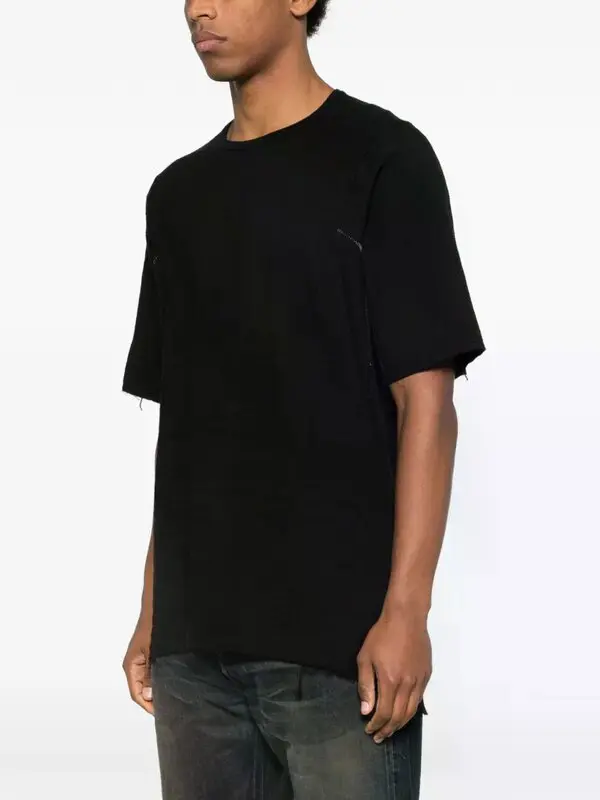 ISAAC SELLAM EXPERIENCE Frayed T-shirt - Black