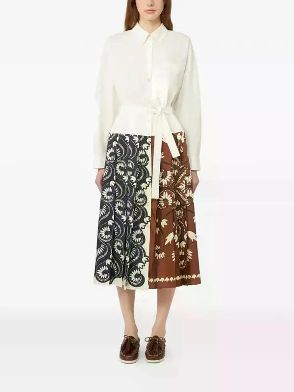 Max Mara Floral-print Belted Shirt Dress