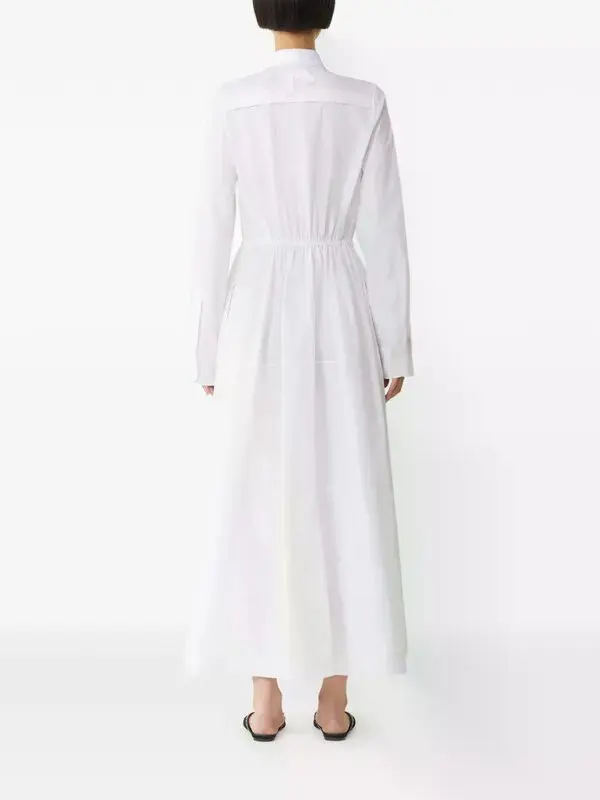 LANVIN Long-sleeve Midi Shirt Dress - White