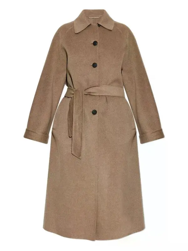 Max Mara Buttoned Belted Coat
