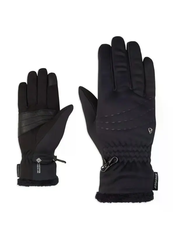ZIENER Logo-detail Gloves - Black
