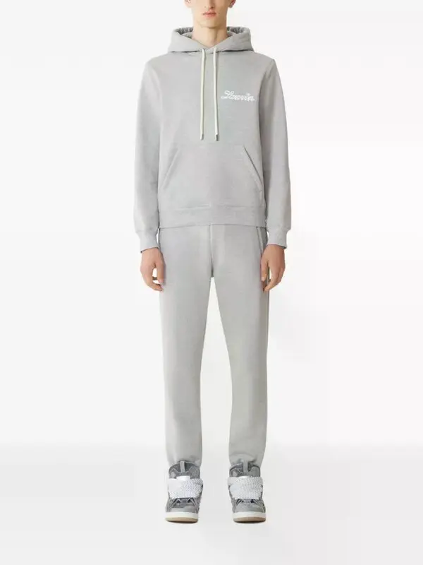 LANVIN Logo-print Hooded Sweatshirt - Grey