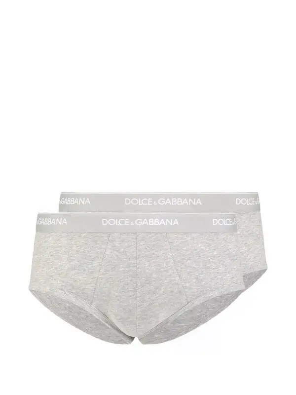 Dolce & Gabbana Logo Waistband Briefs - Grey