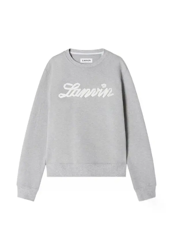 LANVIN Logo-detail Crew-neck Sweatshirt - Grey