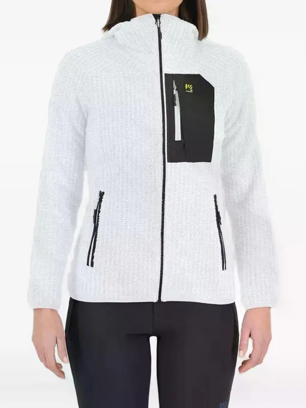 KARPOS Zip Hooded Knitwear - White