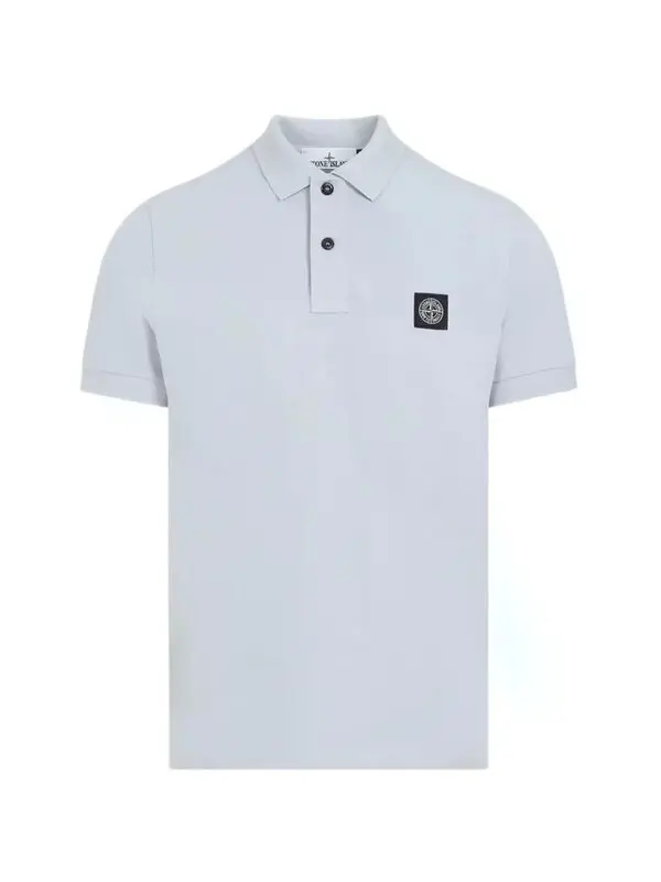 Stone Island Logo-patch Polo Shirt - Blue