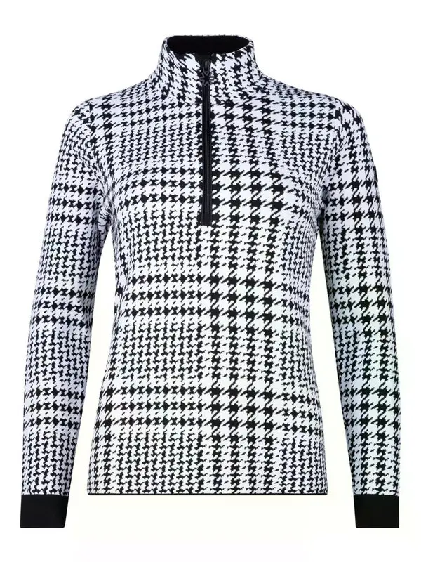 NEWLAND Houndstooth Half-zip Top