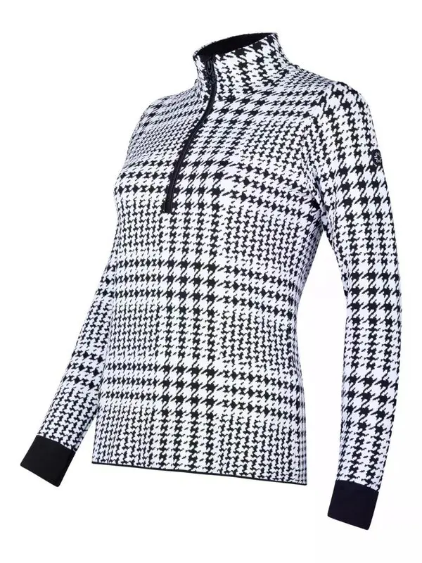 NEWLAND Houndstooth Half-zip Top