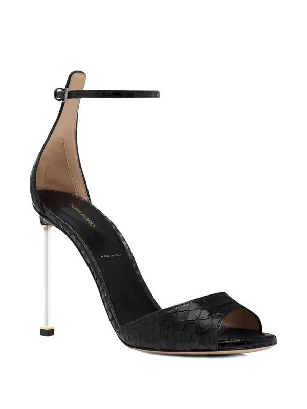TOM FORD Reptile Effect Heeled Sandals
