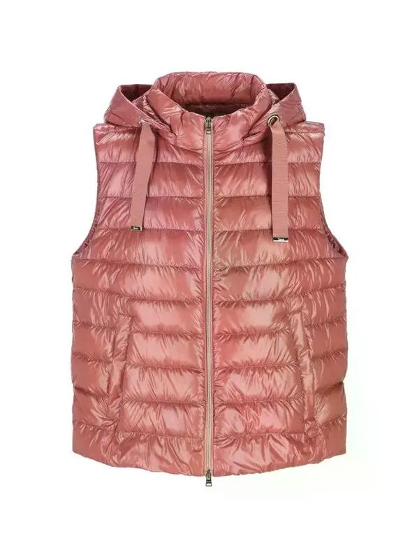 Herno Hooded Down Gilet - Pink