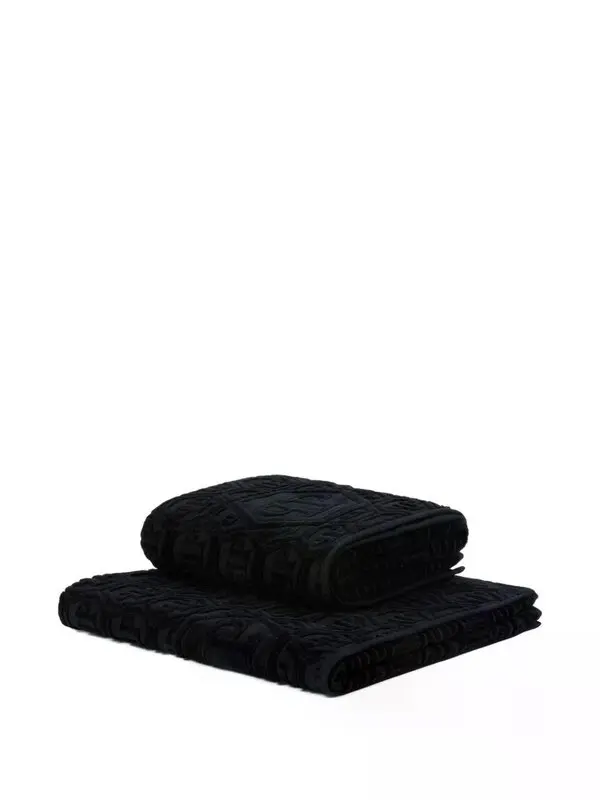 Philipp Plein Hexagon Guest Towel Set - Black