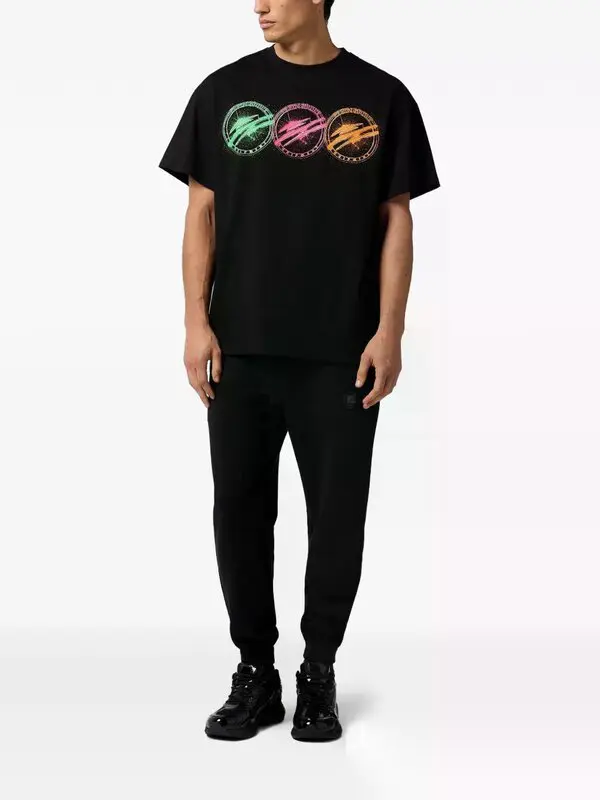 PLEIN SPORT Round Neck Scratch T-shirt