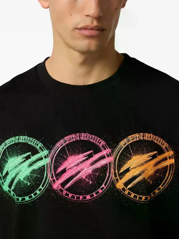 PLEIN SPORT Round Neck Scratch T-shirt