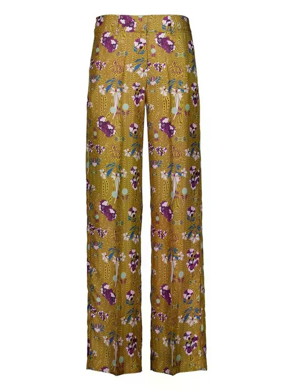 PAULA Sonia Floral-print Trousers - Brown