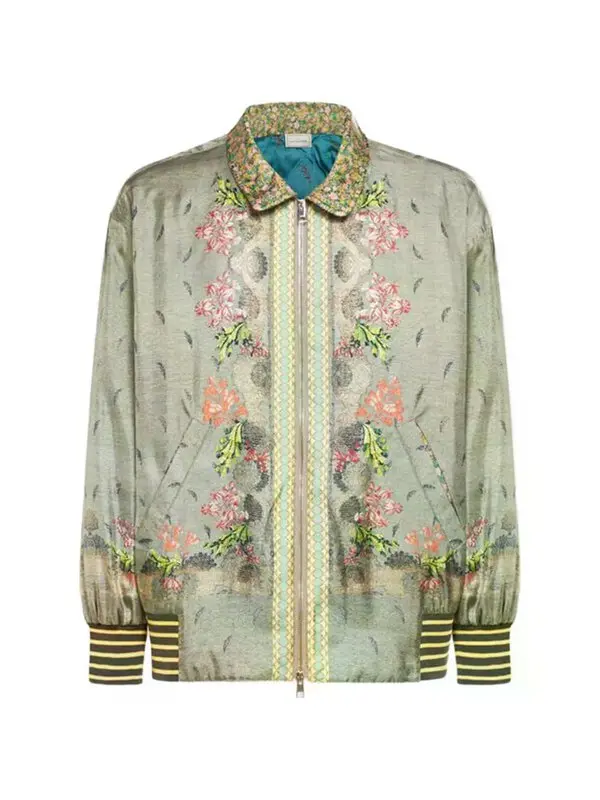 PIERRE-LOUIS MASCIA Floral-pattern Bomber Jacket