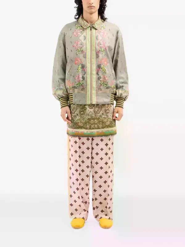 PIERRE-LOUIS MASCIA Floral-pattern Bomber Jacket