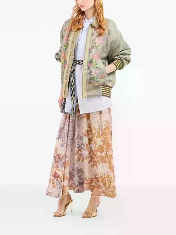 PIERRE-LOUIS MASCIA Floral-pattern Bomber Jacket