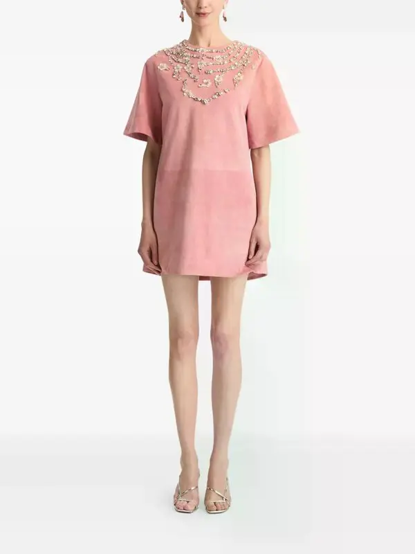 Oscar De La Renta Crystal-embellished Mini Dress