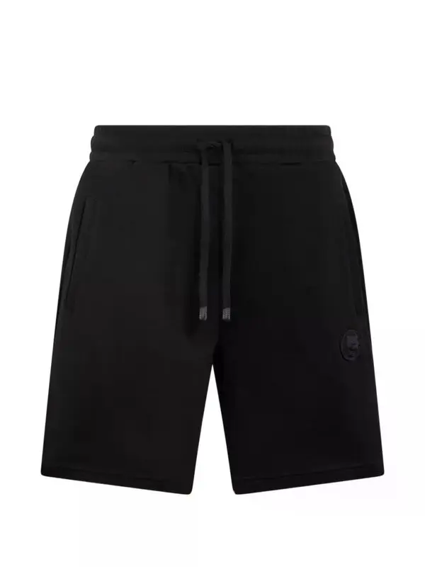 PLEIN SPORT Fleece Shorts With Logo Patch