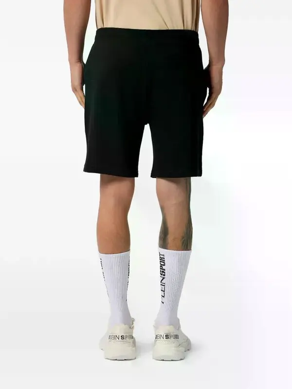 PLEIN SPORT Fleece Shorts With Logo Patch
