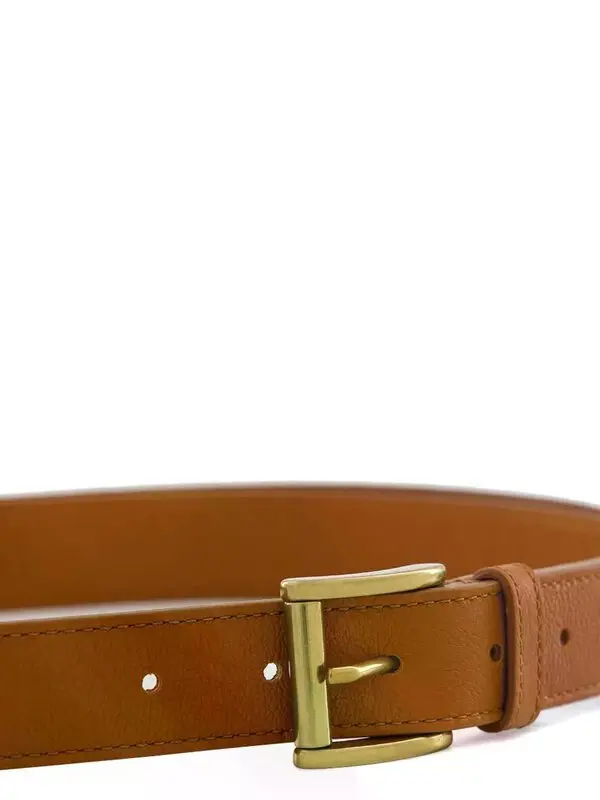 PAULA Leather Belt With Gold-tone Buckle