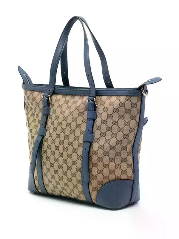 Gucci Gg Canvas Convertible Tote Satchel - Brown