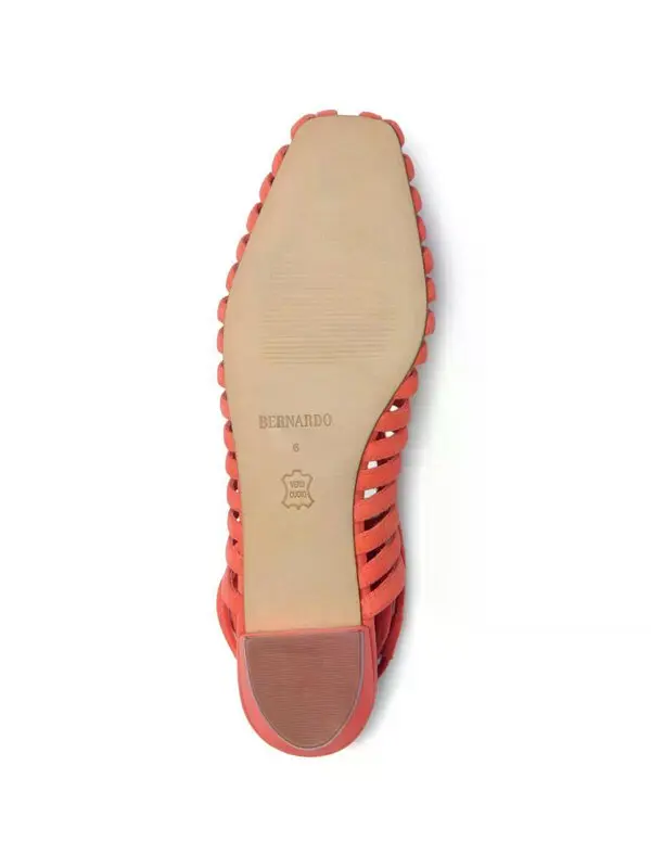 Bernardo Geneva Caged Lace-up Sandals - Orange
