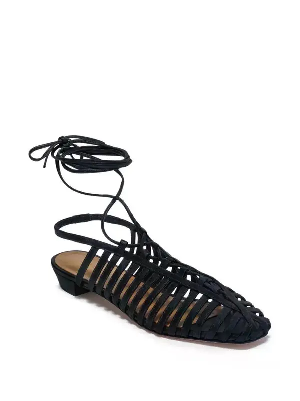 Bernardo Geneva Strappy Tie Sandals - Black
