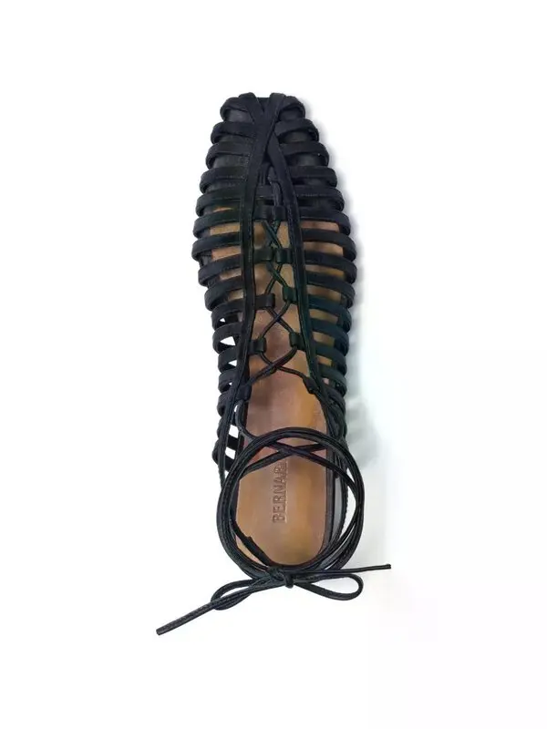 Bernardo Geneva Strappy Tie Sandals - Black