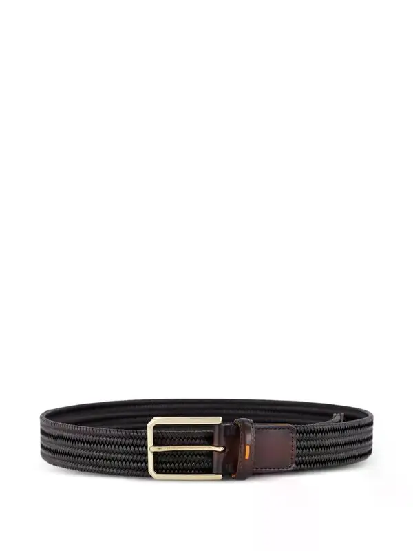 Santoni Woven Belt - Brown