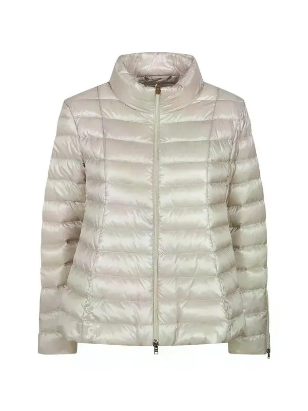 Herno Quilted Short Coat - Neutrals