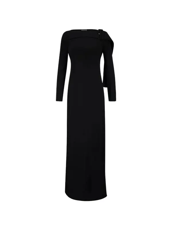 COURREGES Buckled Long-sleeve Maxi Dress