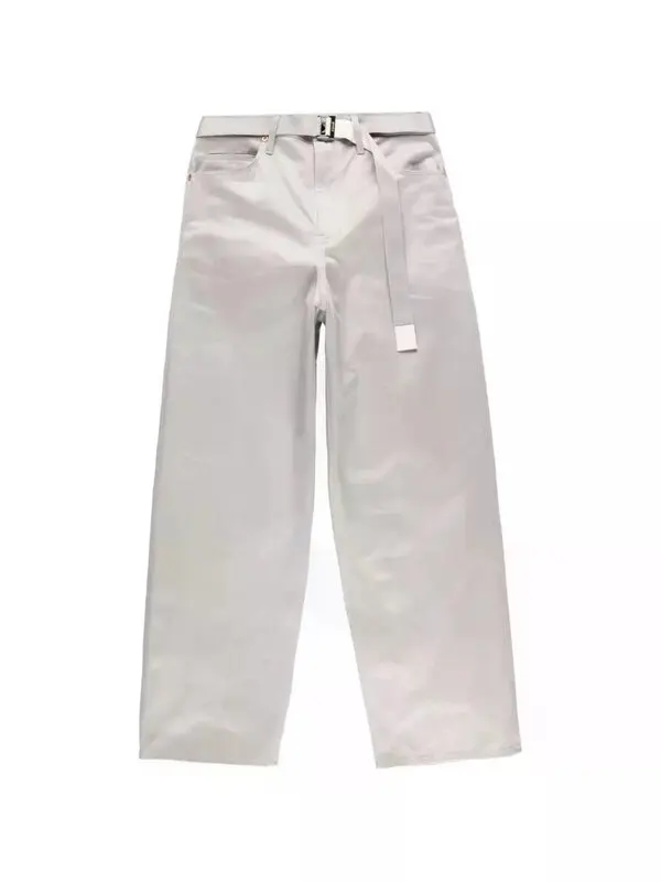 Sacai Belted Chino Trousers - Grey
