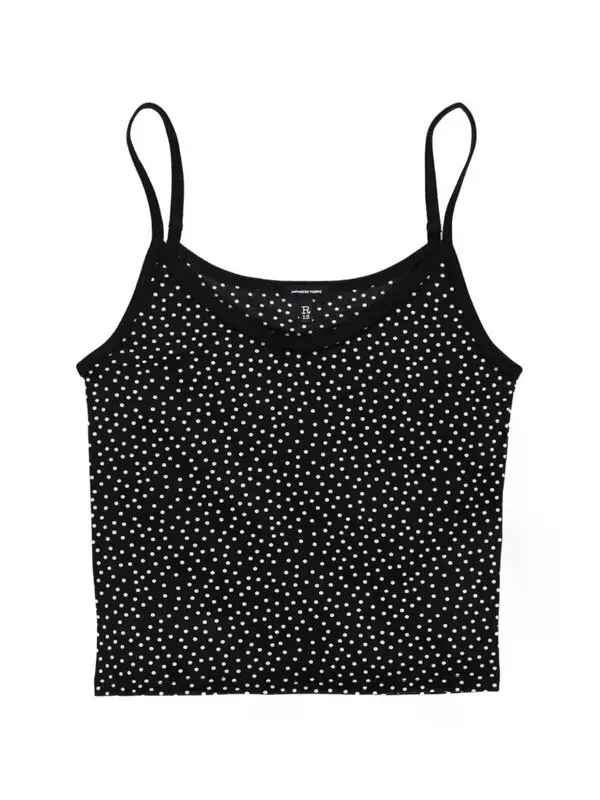 R13 Polka Dot Print Top - Black