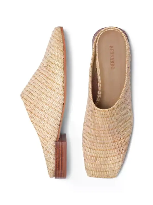 Bernardo Porto Woven Mules - Neutrals