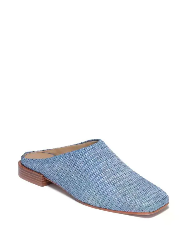 Bernardo Porto Woven Mules - Blue