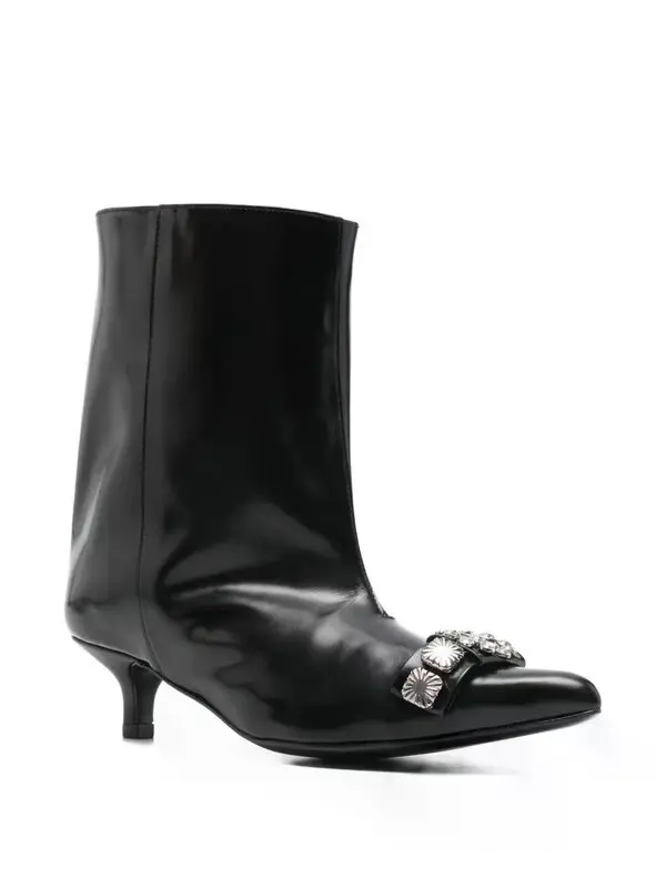 Toga Toe-embellishment Leather Boots