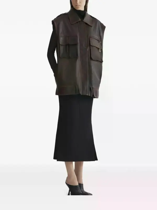 MUGLER Leather Military Gilet