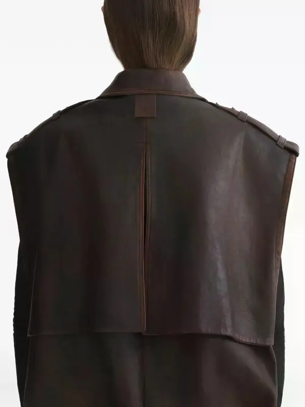 MUGLER Leather Military Gilet