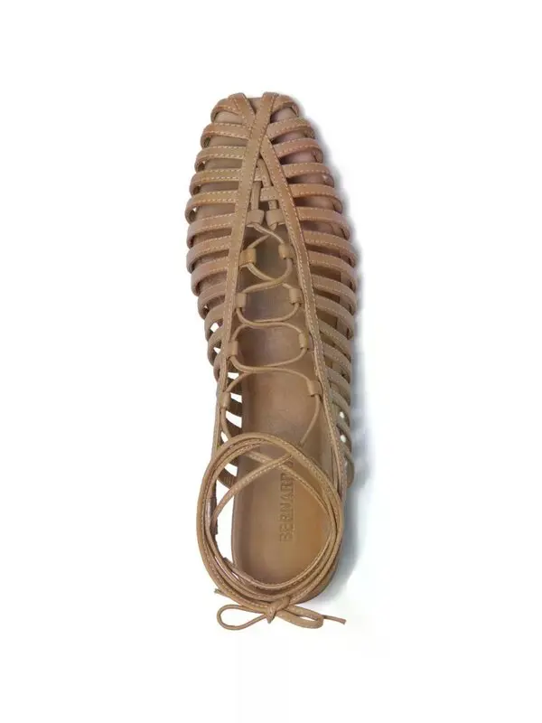 Bernardo Geneva Lace-up Sandals - Neutrals