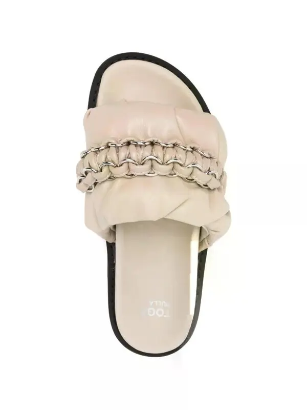 Toga Chain-embellished Ruched Platform Sandals